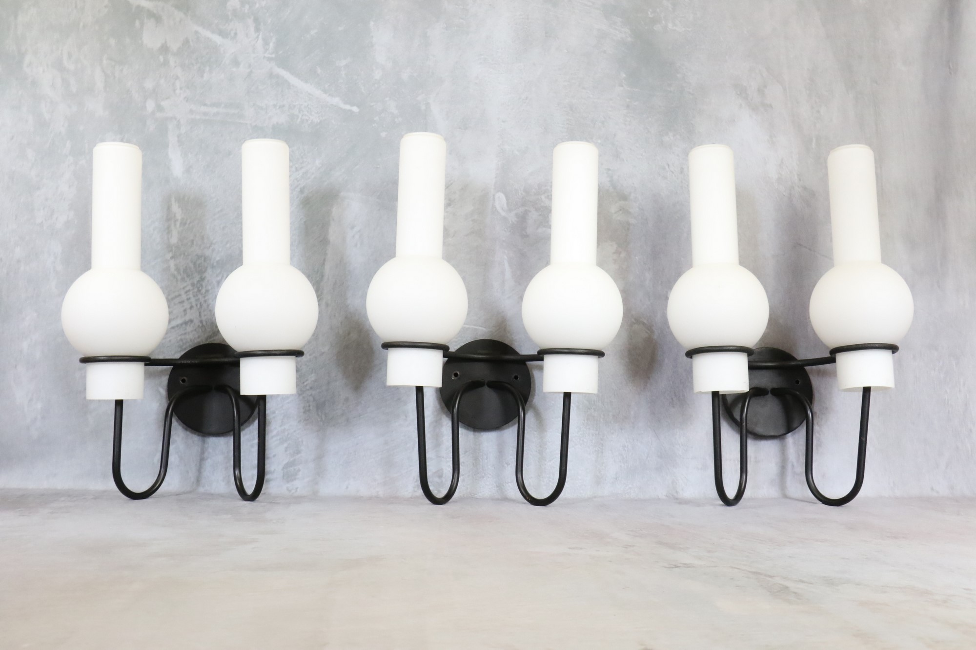 RAAK - Trio d'appliques doubles - 1960